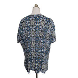 Fred David | Tops | Fred David Button Up Ruffle Crinkle Blouse Plus ...